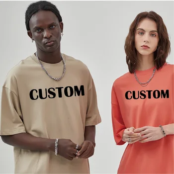 230g Blank T Shirt Custom 100% Cotton T-shirt Printing Logo For Mens Plain T Shirts Printed ...