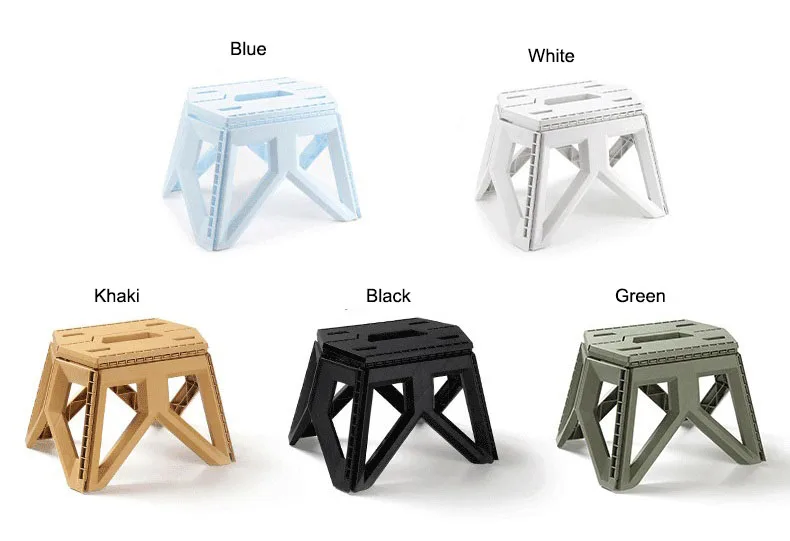 Outdoor Portable Square Folding Stool Camping Portable Plastic Stool ...