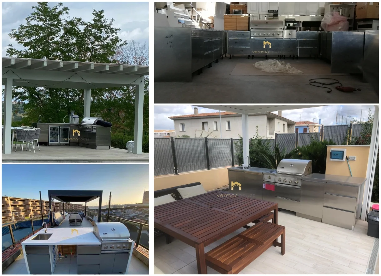 Hot Selling Outdoor Gas Grill Millwork BBQ Customized Kitchen