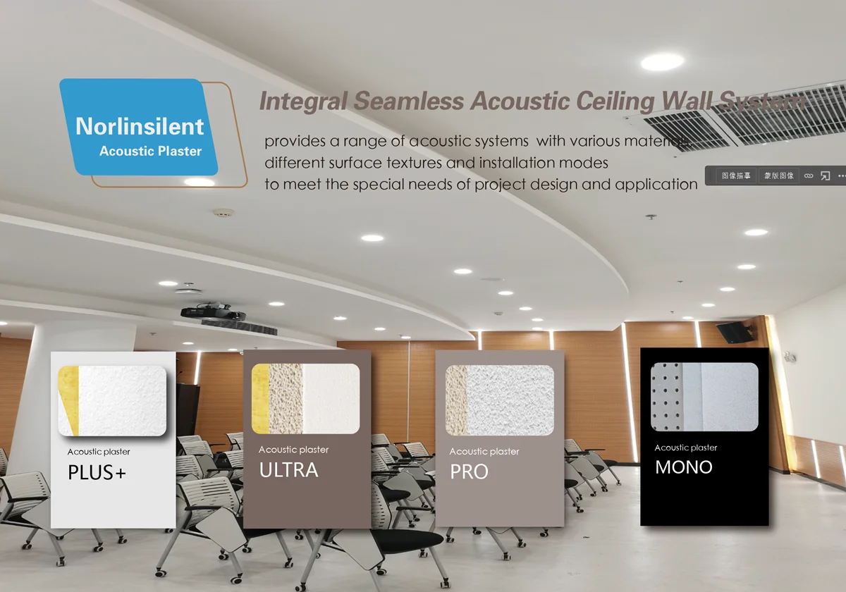 Monolithic Acoustic Ceiling Concealed Grid Ceilings Seamless Connection ...