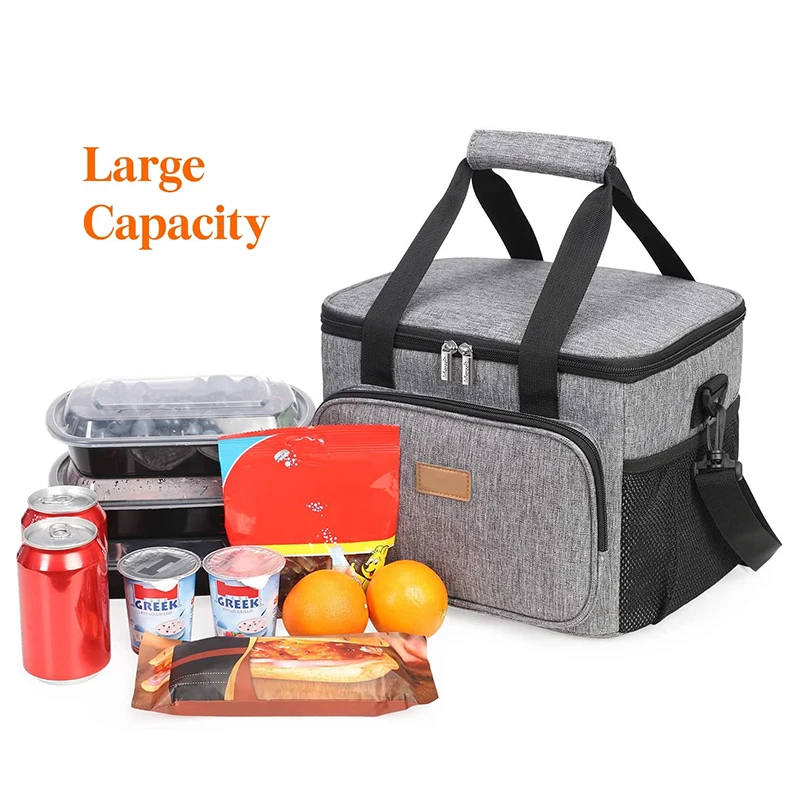 Large Insulated Thermal Meal Prep 15l Lunch Cooler Box Bag For Adults ...