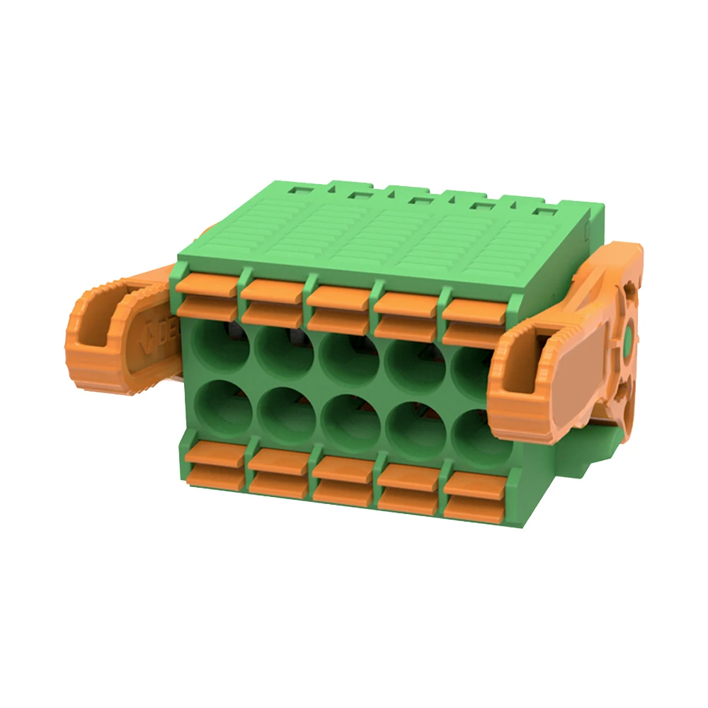 Right Angle MCS Terminal Block / Pluggable Spring 5.0mm Pitch Open Side ...