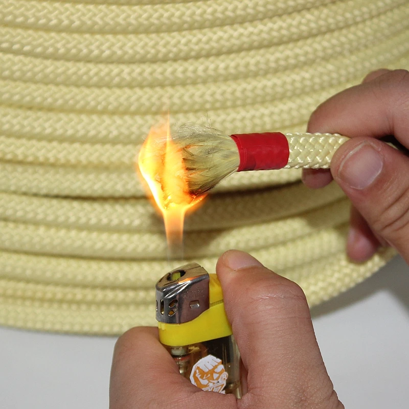 High Tensile Aramid Fiber Static Rope High Strength Thermal Resistant ...