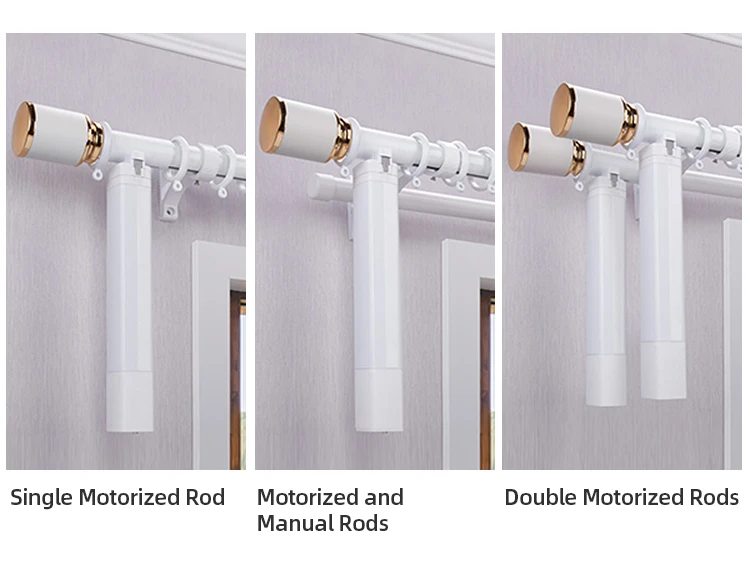 Zshine Electric Curtain Rods Customized Smart Or Remote Control ...