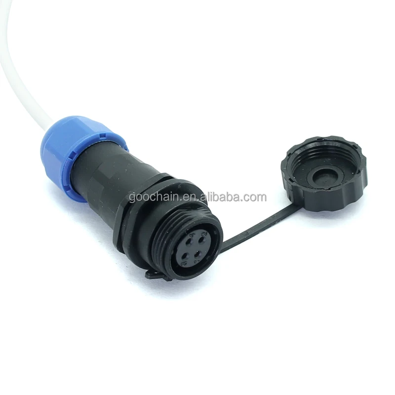 Waterproof Medical Ecg 4 Pin Female To 4 Pin Male Electrode Spring Lead ...