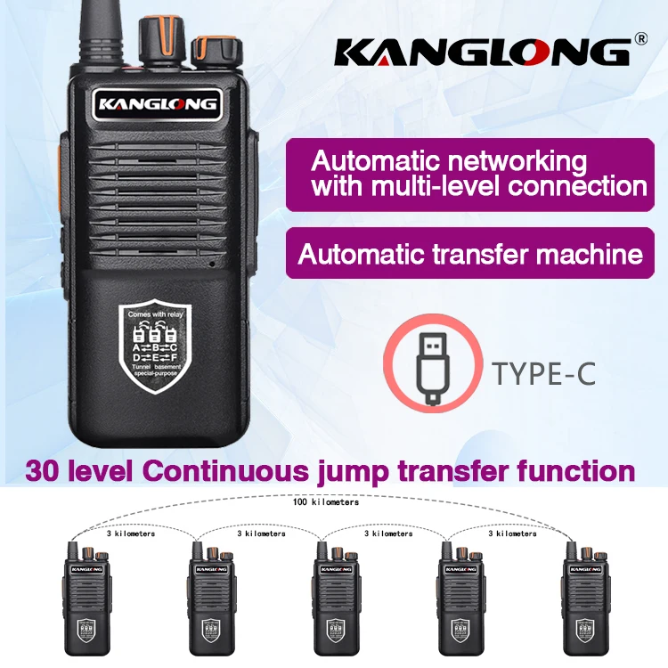 Kanglong D-680 High-Definition Intercom Automatic Networking Walkie ...