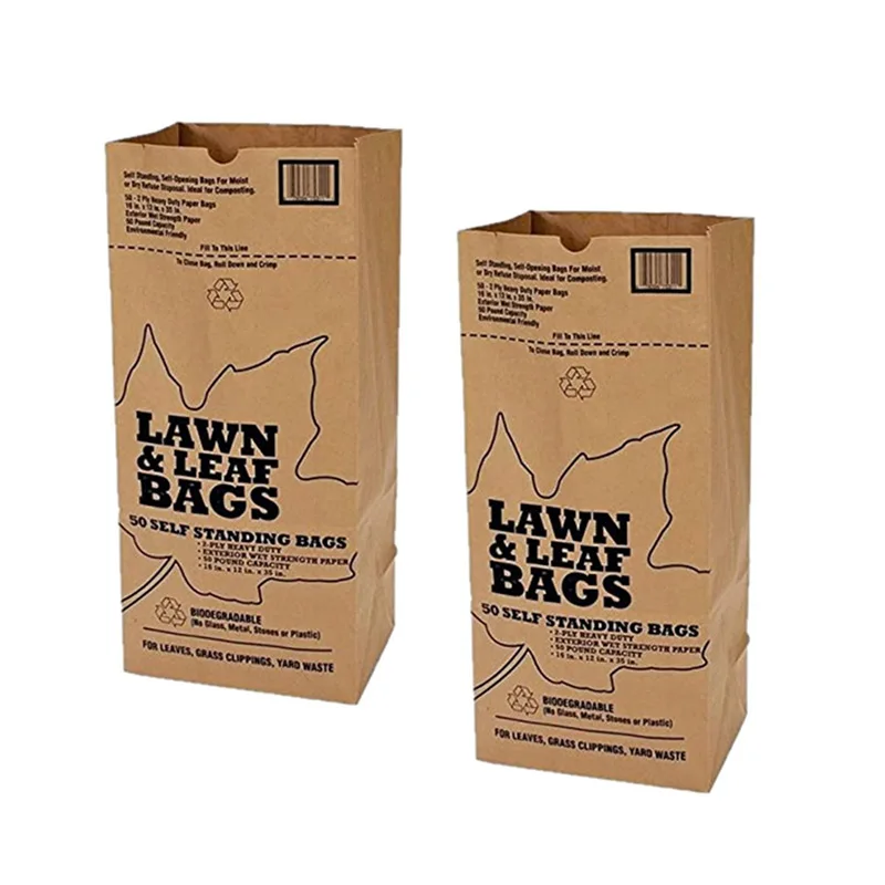 30 Gallon Multi-wall Waterproof Biodegradable Paper Lawn And Leaf ...
