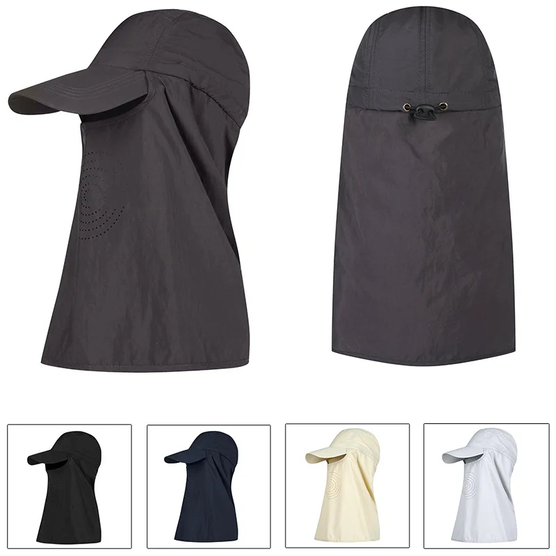 Outdoor Sun Protection Full Face Sun Hat,Neck Mask Quick-dry Cycling ...