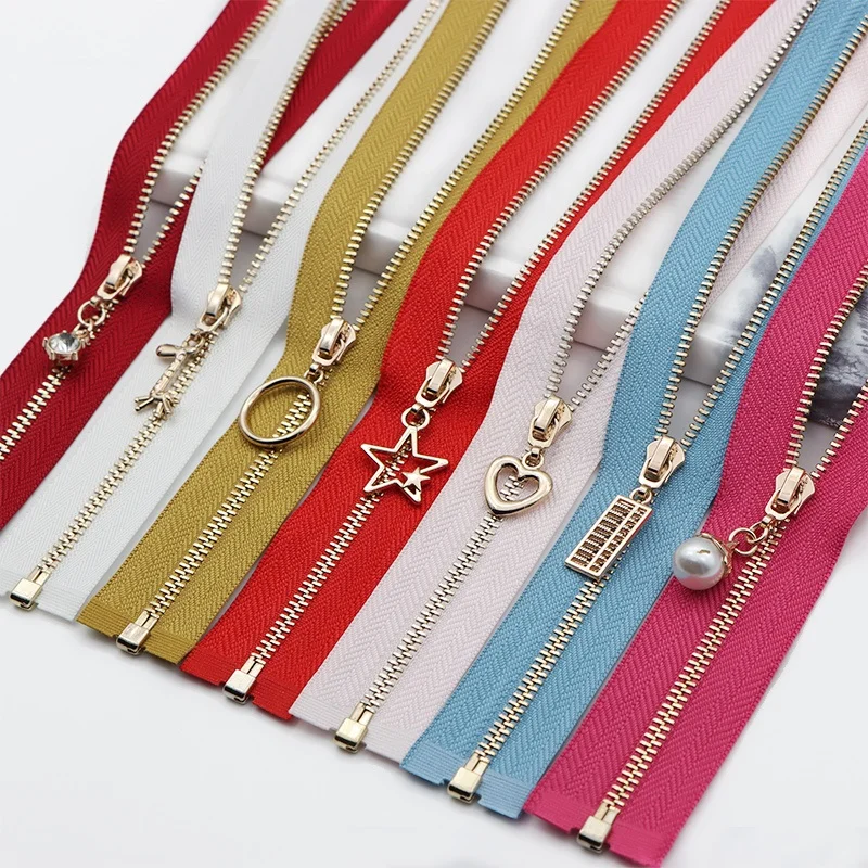 Custom Jacket Zippers Fermeture Eclair Open End Silver Gold Gunmetal ...