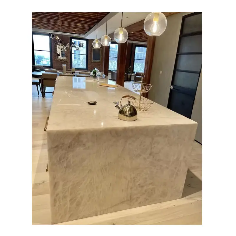 Newstar Taj Mahal Quartzite Kitchen Island Top Countertops Marble Slab ...