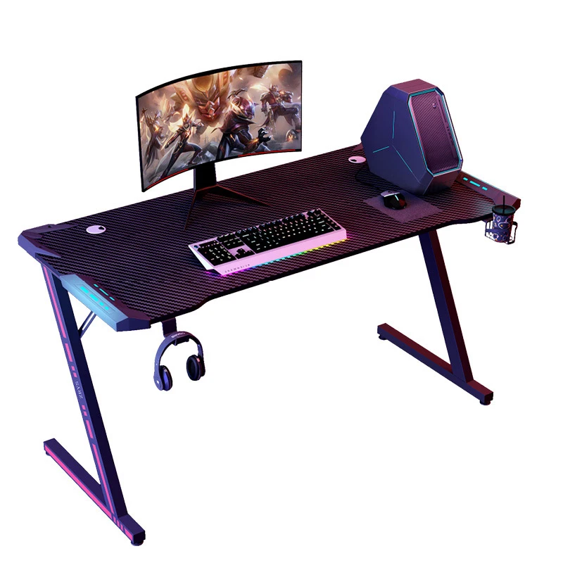 Z Shape Mesa Gaming Table Con Rgb Luz Hot Selling Computer Desk Game ...