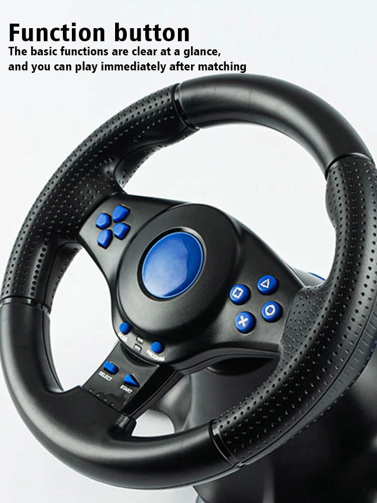 Data Frog USB Driving Sim Racing Wheel Gamepad for PC/PS3