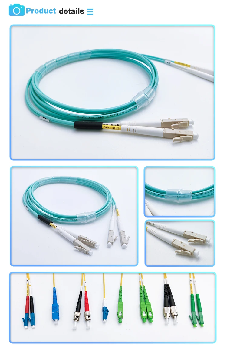 Fibre Optical Fiber Optic Patch Cord Jumper Mini Zip Cable 2.0mm Mm Om3 ...