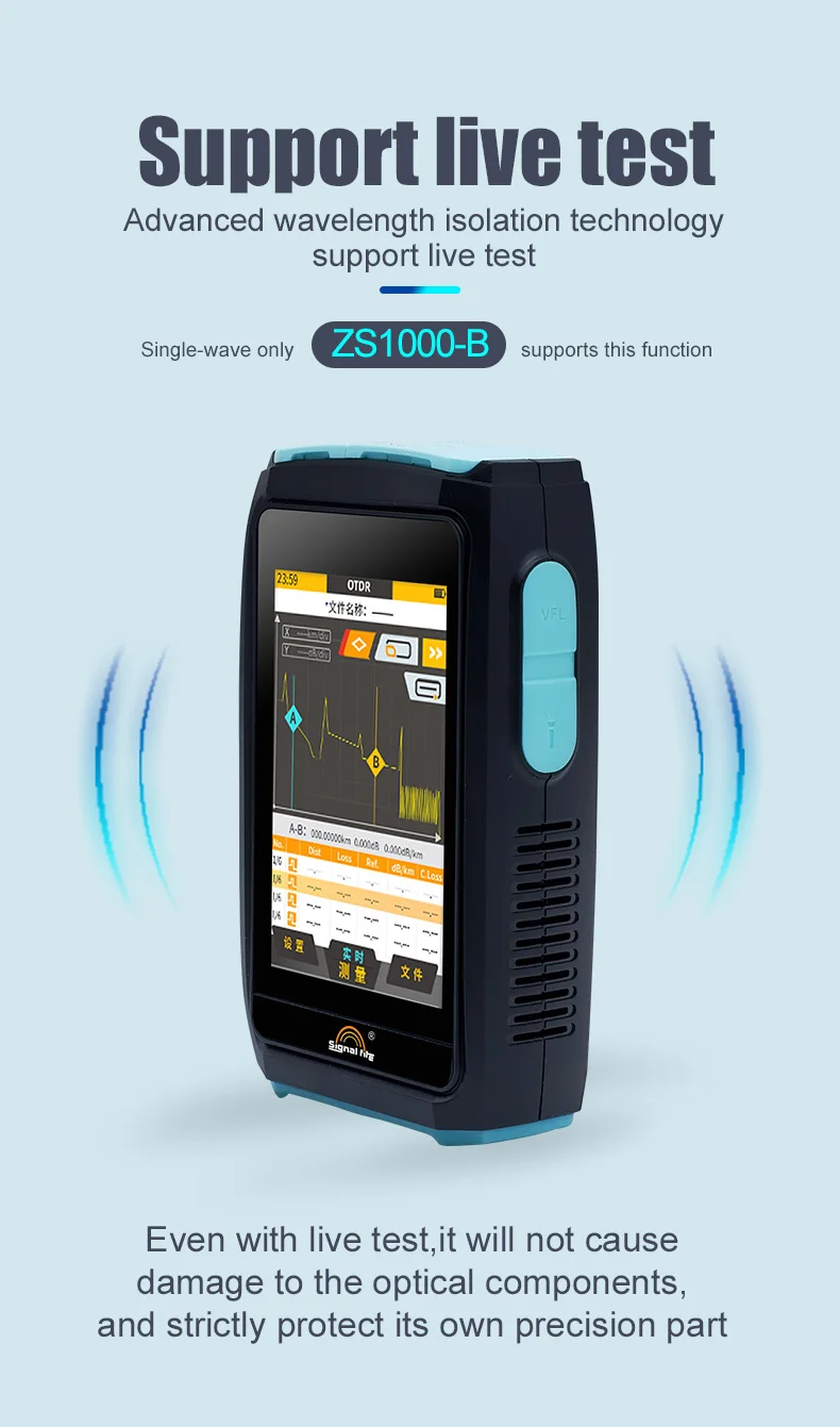 Otdr Mini Optical Time Domain Reflectometer Signal Fire Zs1000-a Sc ...