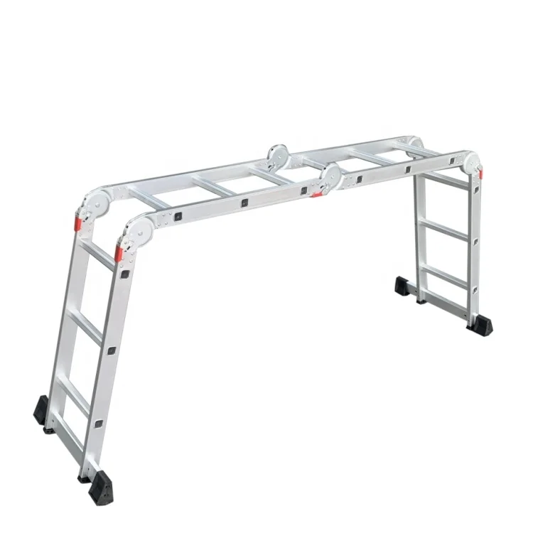 Escalera Mexico Aluminum Safe Folding Multipurpose Ladder Stairs 4x3 ...