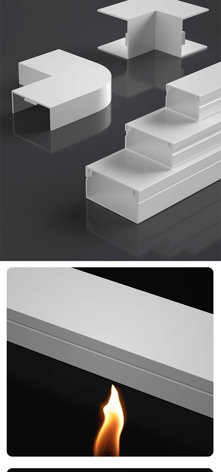 Plastic Electrical Conduit Mini Trunk Pvc Cable Trunking Upvc Plastic ...