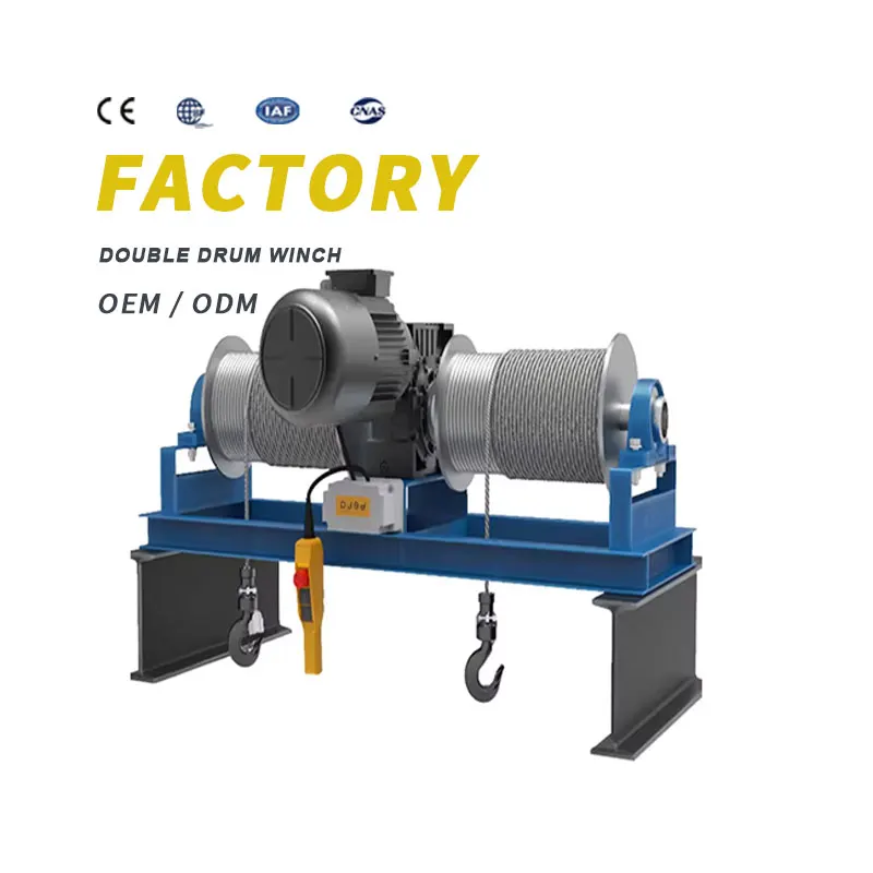 Electric Double Cable Reel Winch Customised Heavy Duty Double Drum ...