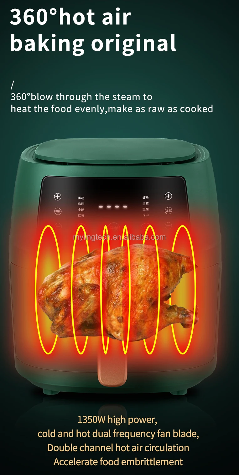 Silvercrest Air Fryer 8L Capacity No Oil Cooking Healthy Home Use Air ...