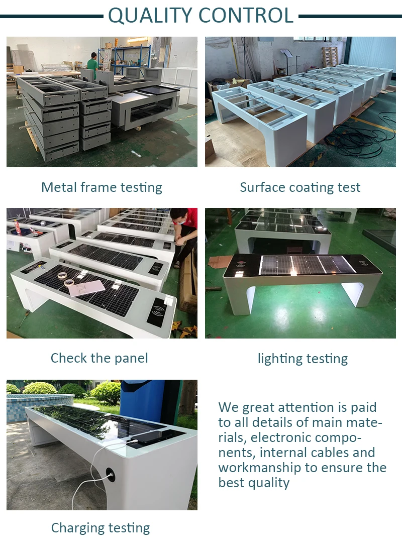 Outdoor Smart Panel Wifi Park Solar Test Bench Solar Street Bench - Buy ...