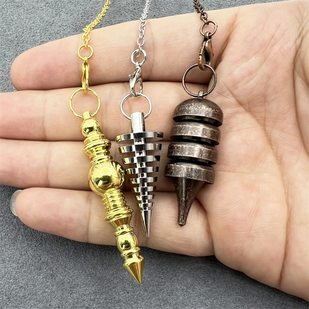 Wholesale Price Jewelry Bulk Small Cone Metal Healing Pendulum Gold ...