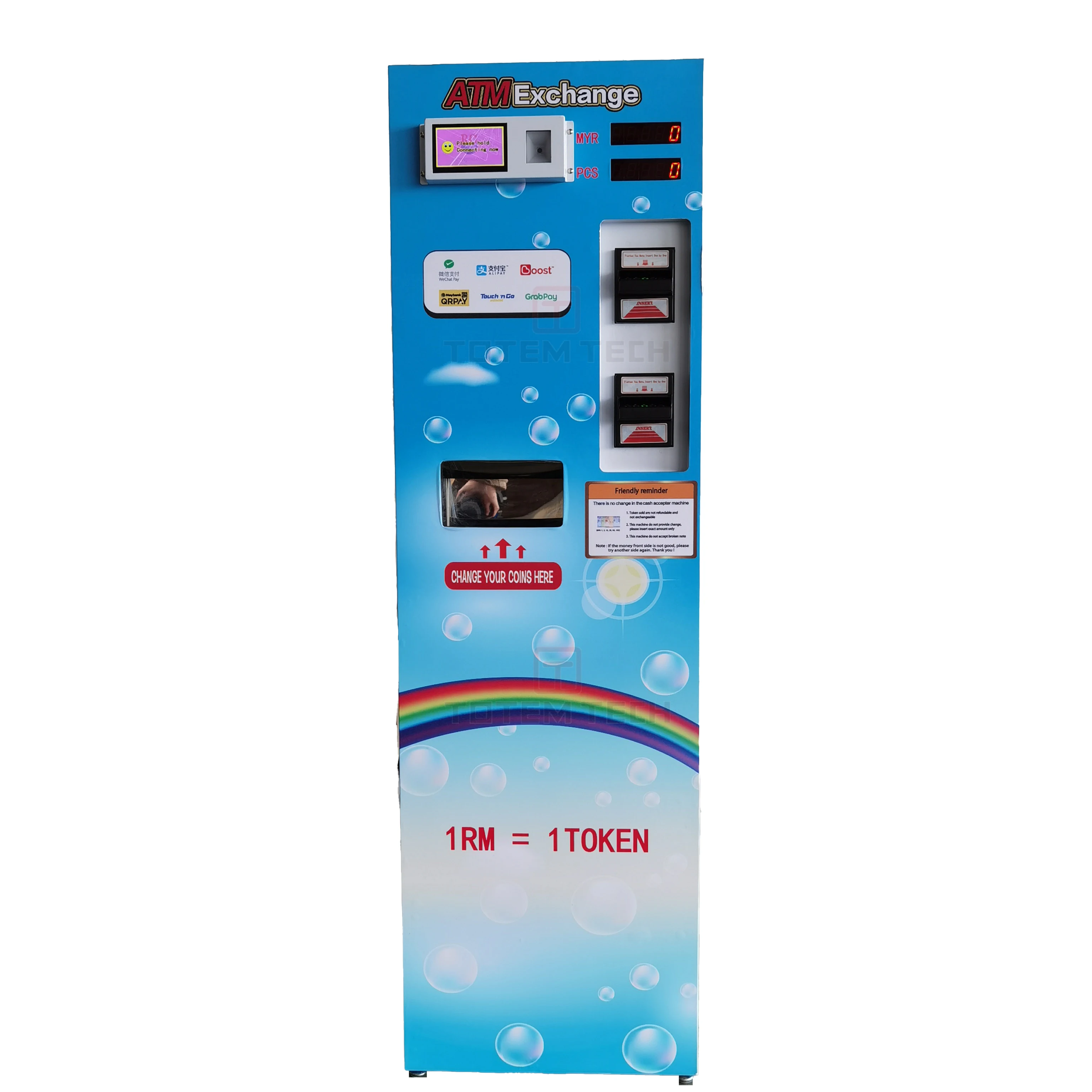 Bill To Coin Changer Coin Pusher Coin Exchange Machine Quarter Change ...