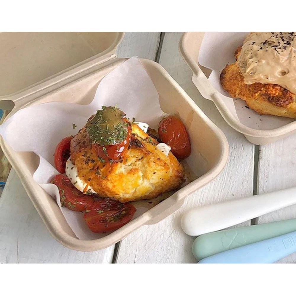 1000ml Disposable Pulp Takeaway Food Lunch Box Biodegradable Packaging ...