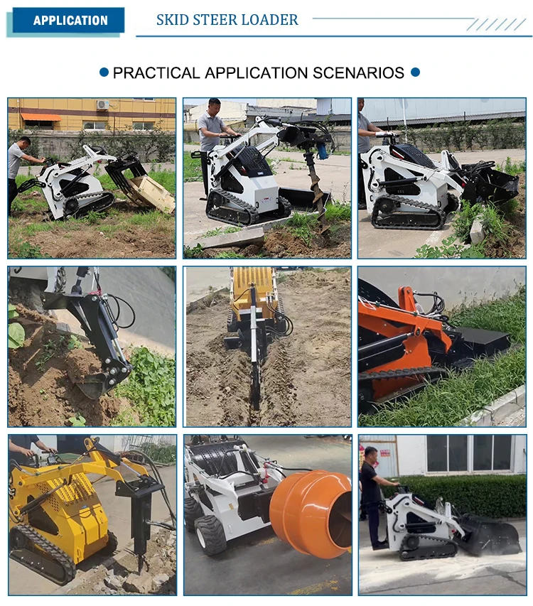 Dingo Mini Skid Steer Loader Auger Winter Snow Slower Track Tractor ...