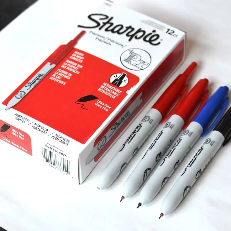 Sharpie Retractable Button Marker Fine Cap Free Marker 0.5MM ...