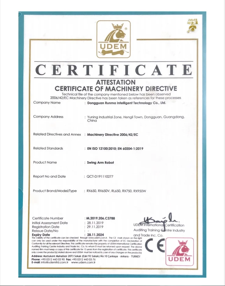 Runma Rx650 Swing Robot Sprue Picker Pick And Place Machine For Plastic ...