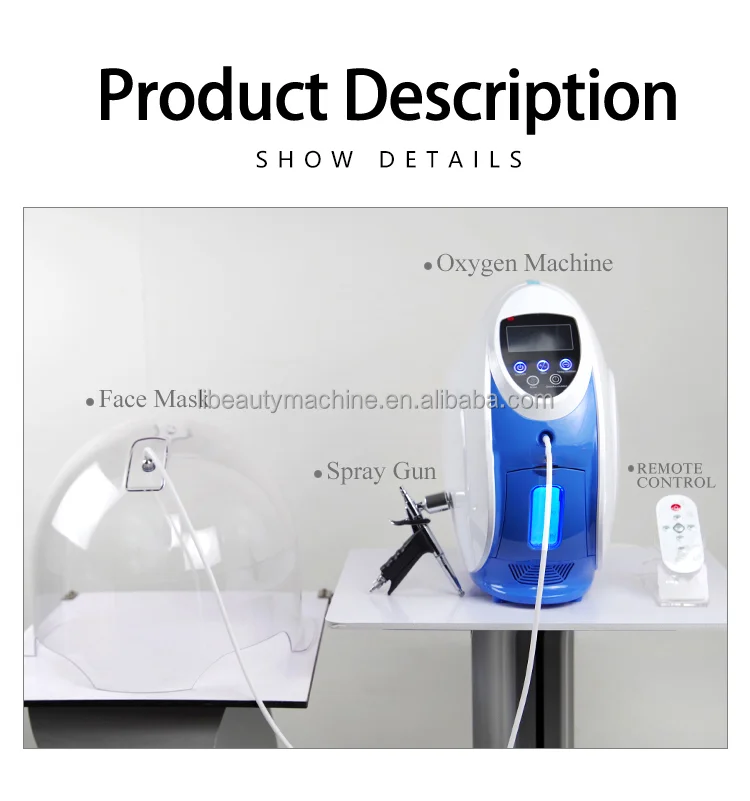 O2toderm Oxygen Skin Rejuvenation - Face Mask & Spray Gun