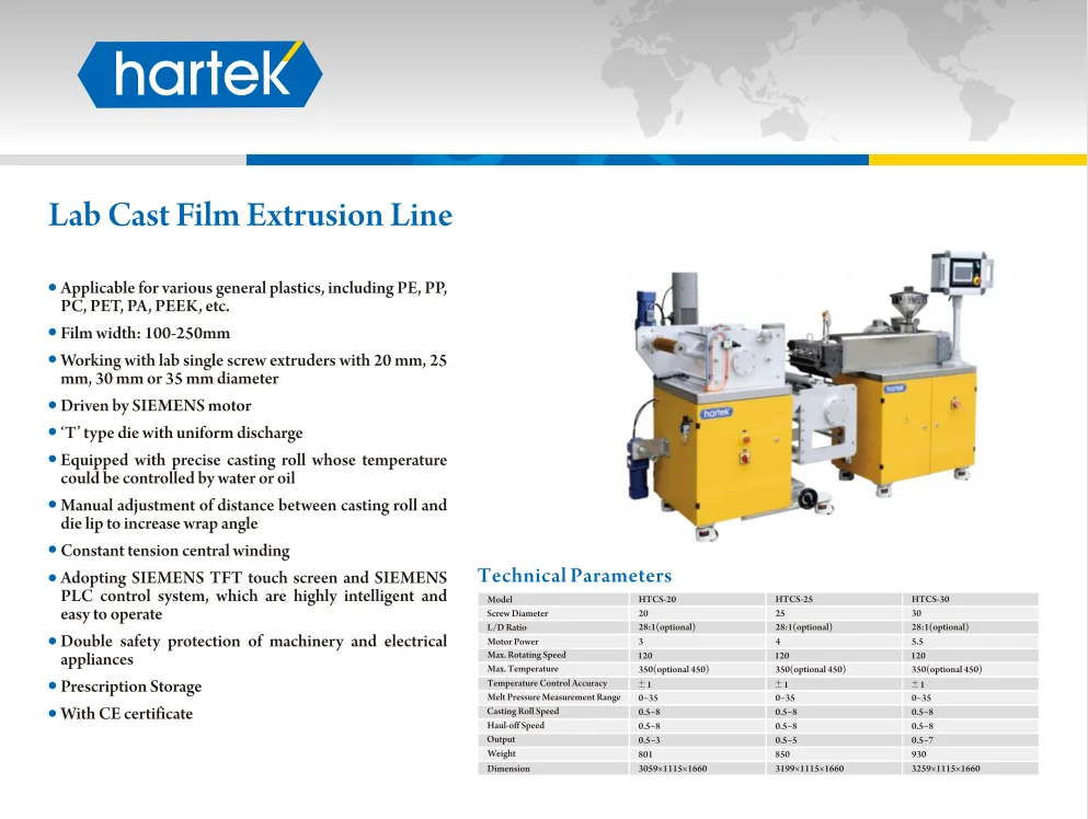 Htcs-20 Lab Plastic Cast Film Extruder Machine - Buy Lab Plastic Cast ...