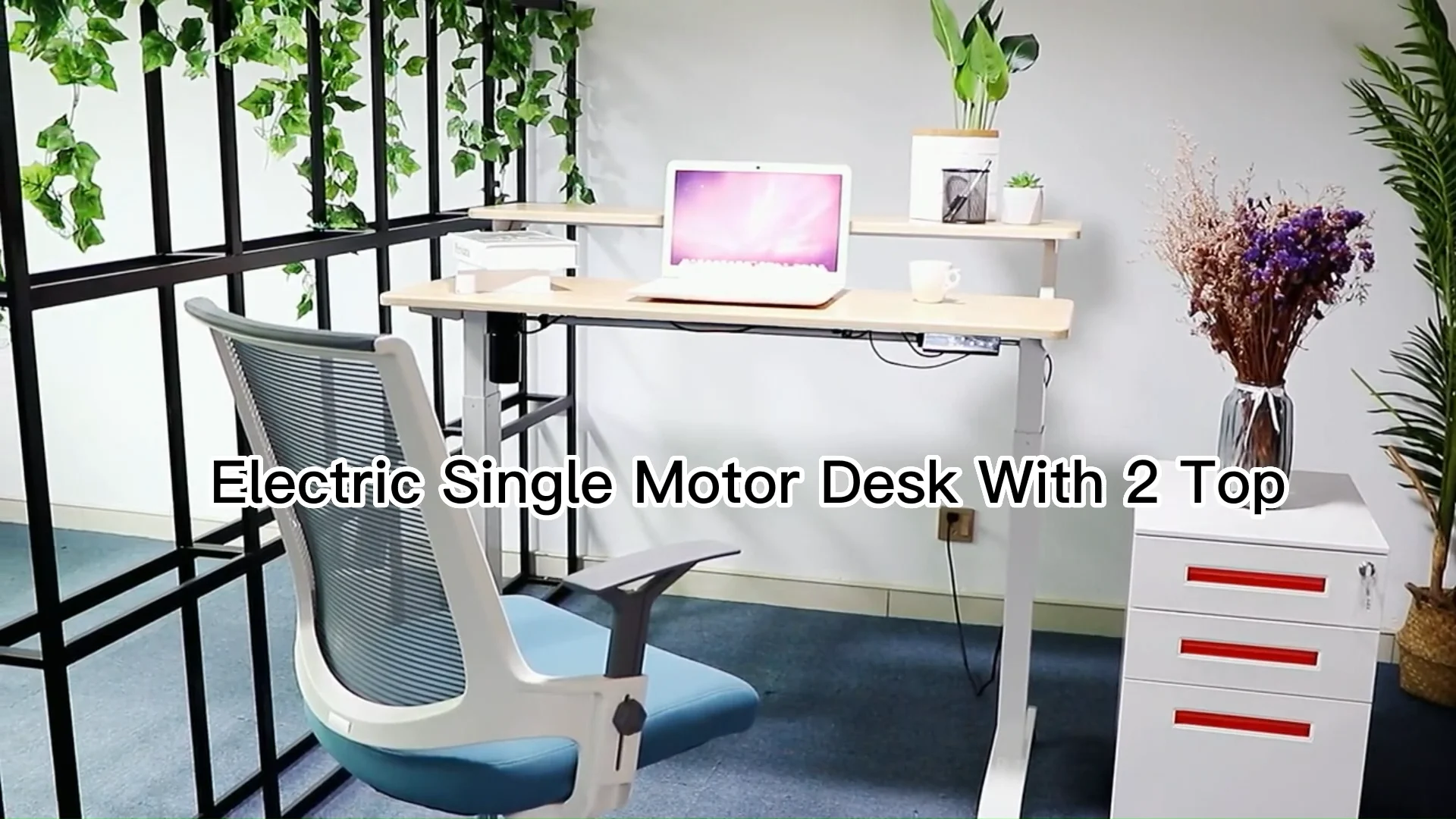 Luxury Smart Single Motor Office Table Electric Adjustable Height Desk ...