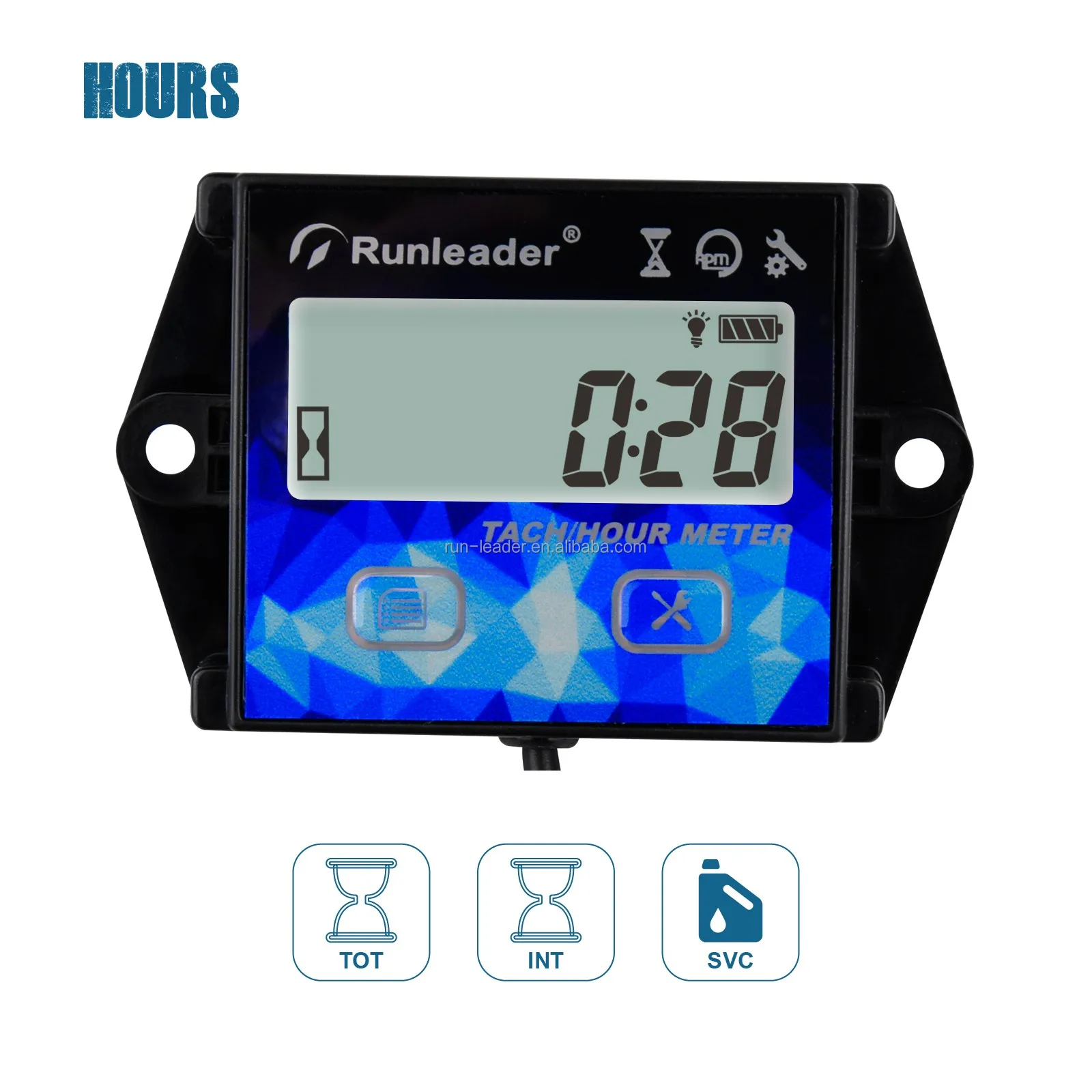 Runleader Digital Hour Meter for 2/4 Stroke Gas Engines