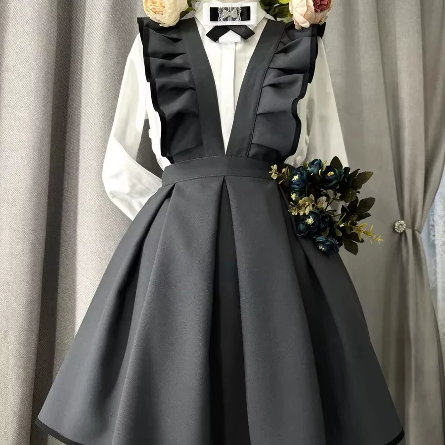 Mujin Custom Suspender Skirt Kid Ruffle School Uniform Jumper For Teen ...