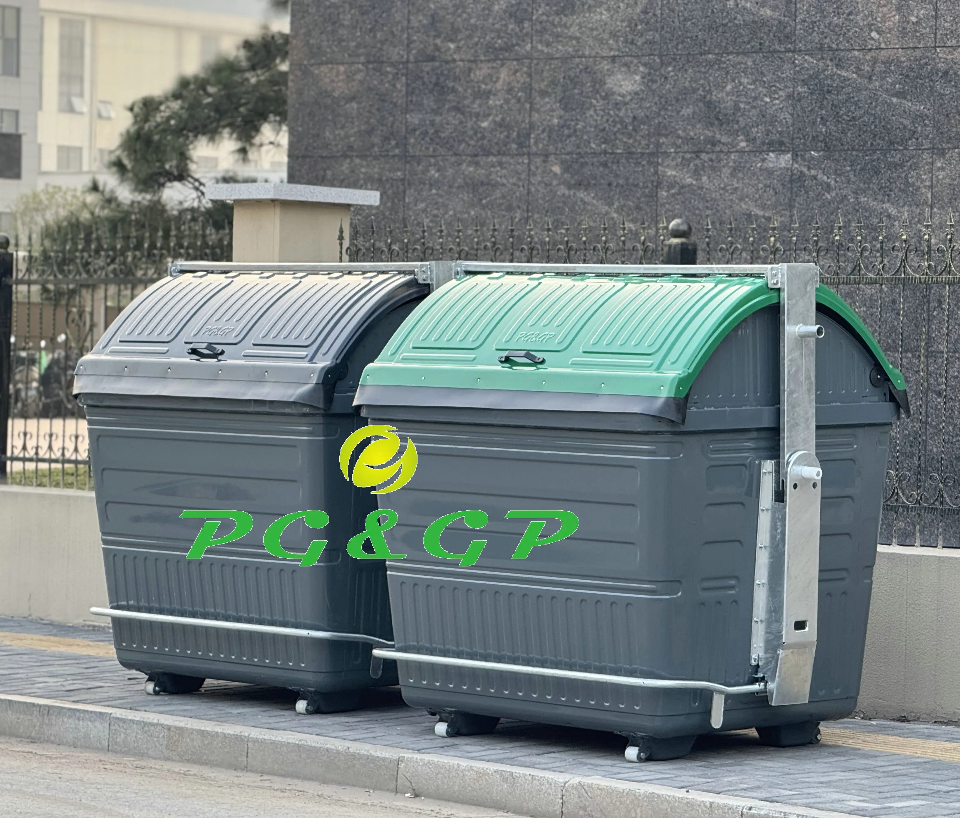 2400L Side-Loading Container - Durable Waste Collection Bin
