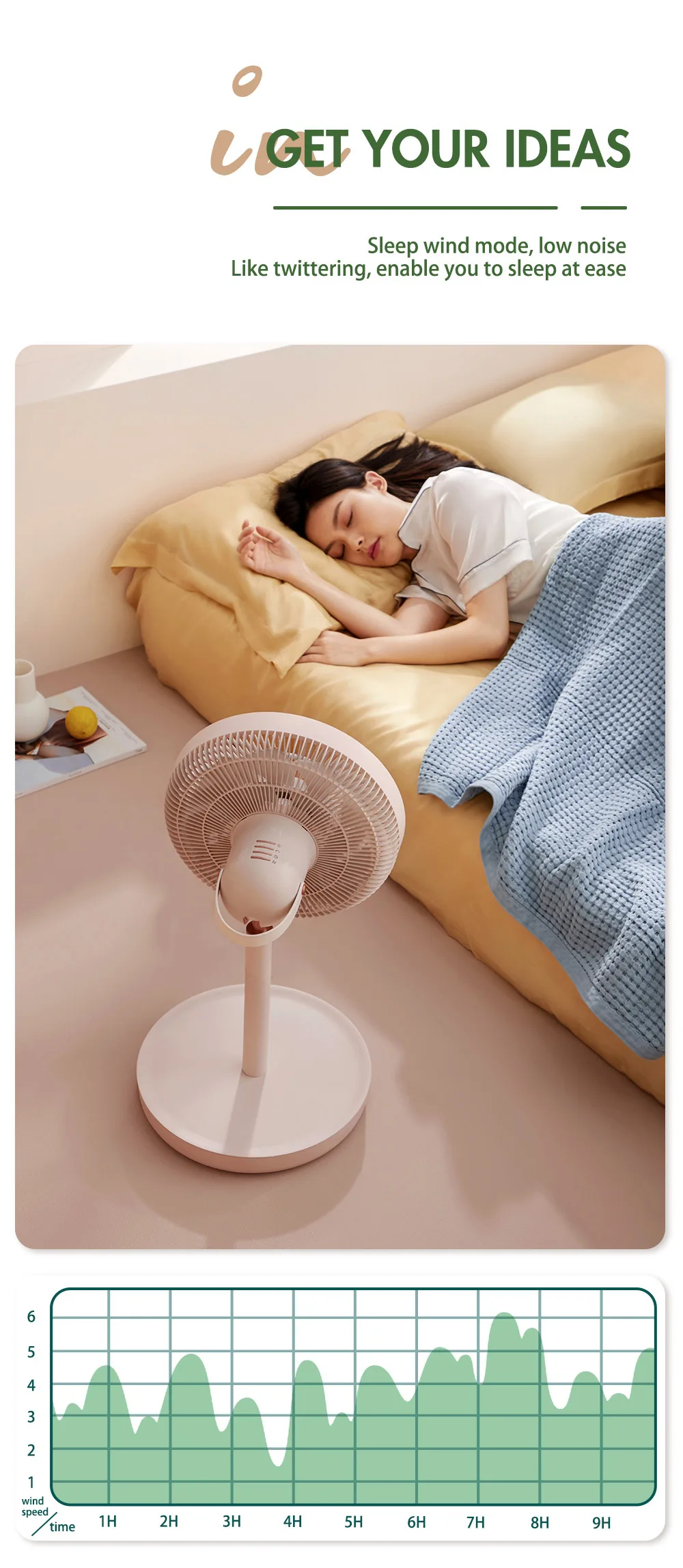 Modern Retractable Oscillating Foldable Rechargeable Pedestal Home Led ...