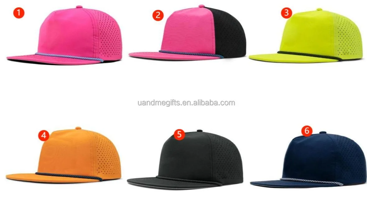 Hs16 Custom 5 Panel Trucker Veracap Laser Perforated Cut Cap Men Melin ...