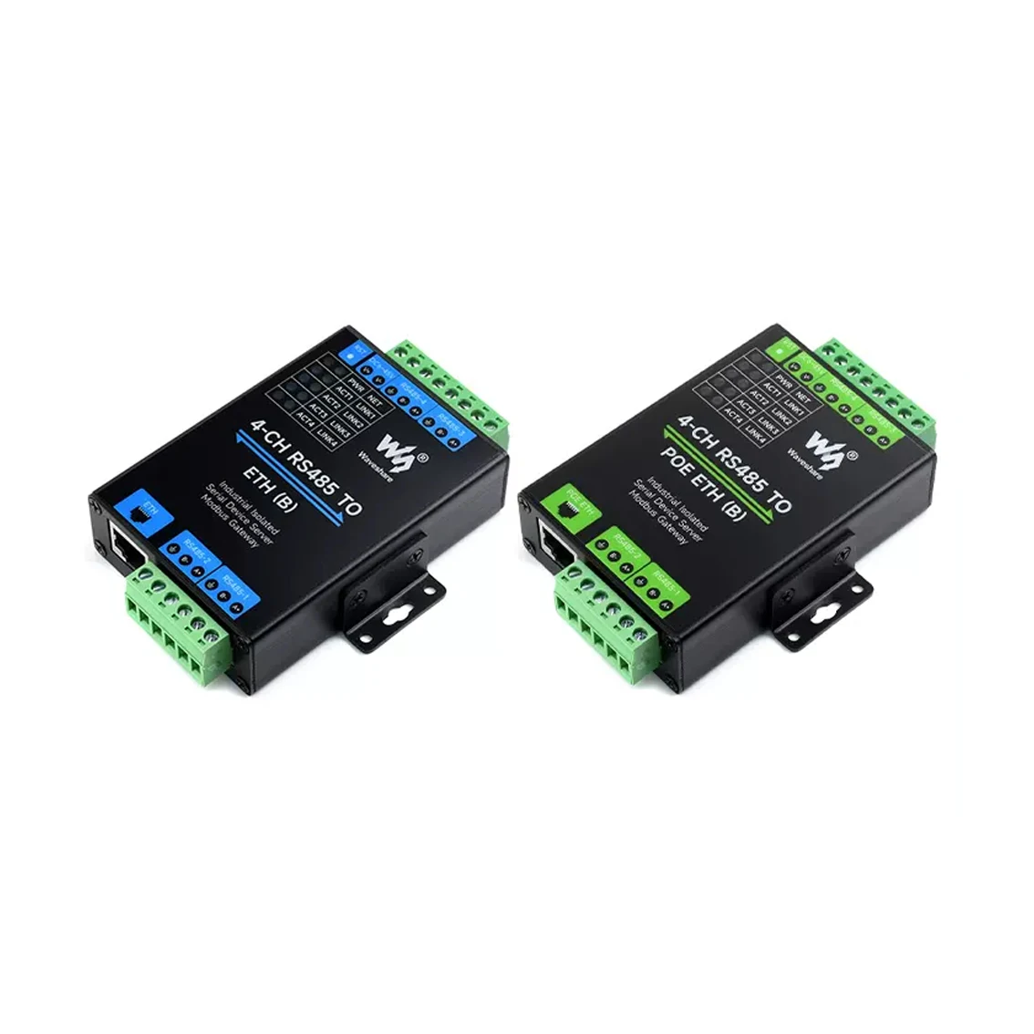 4-way RS485 to RJ45 Ethernet port POE module Modbus gateway industrial ...