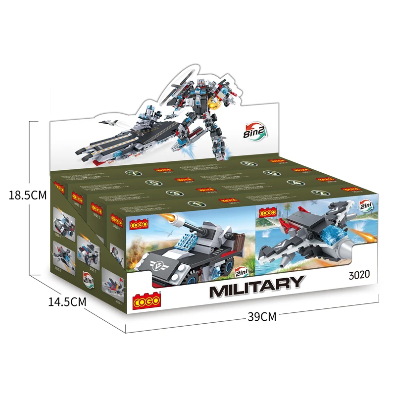 Cogo Assembly Educational Building Blocks Aircraft Carrier Model 8 In 2 ...