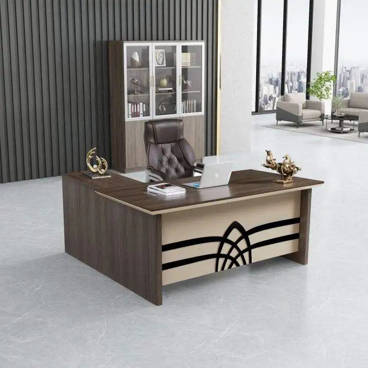 Modern L Shaped boss Ceo Manager Desk Executive Wooden Office Table for ...