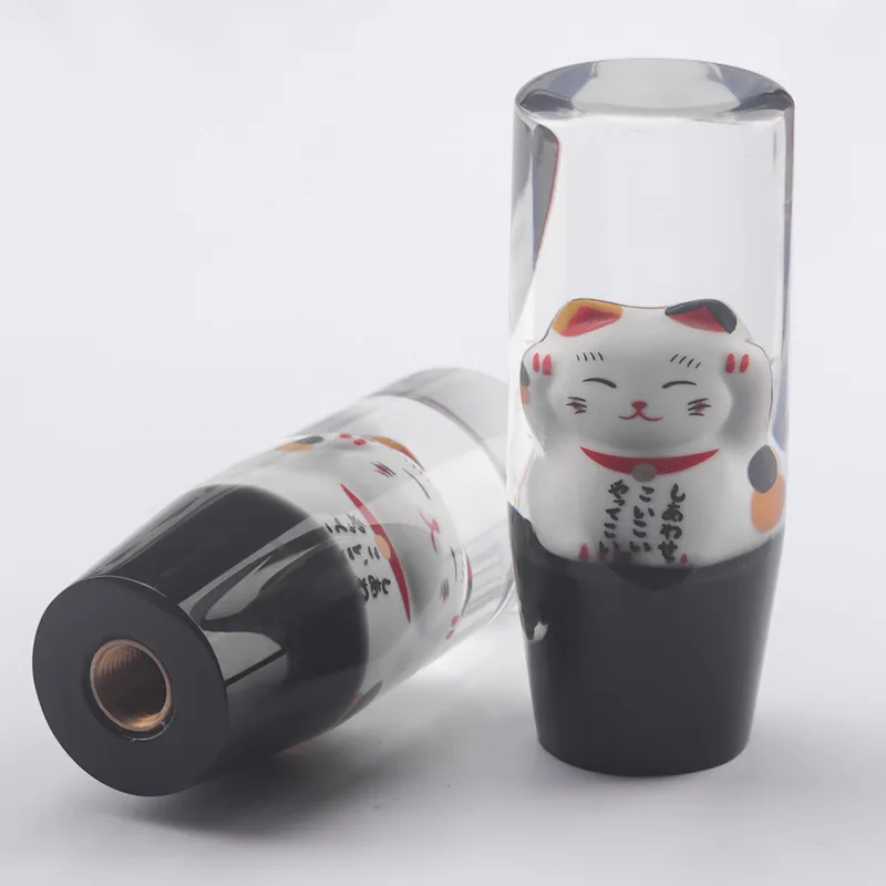 Fortune Cat Shifter Car Modification Gearshift Resin Crystal ...