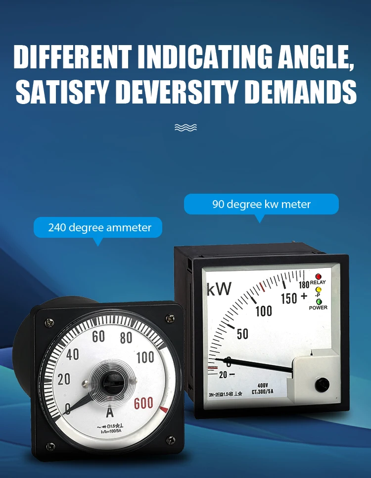 Excellent Quality Low Price 240 Degree AC Ampere Meter 100/5A 110*110mm ...