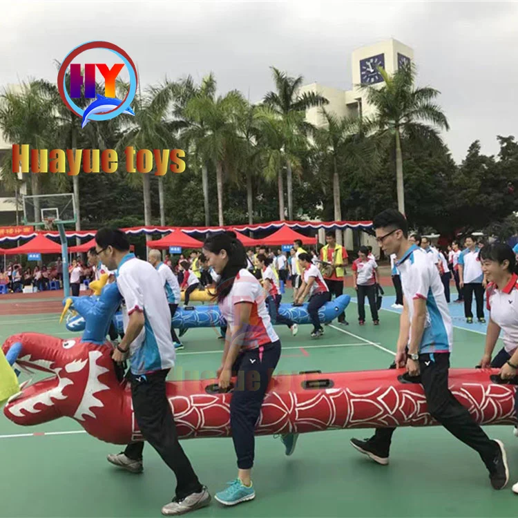 Outdoor Inflatable Racing Team Building Games Inflatable Dragon Boat ...