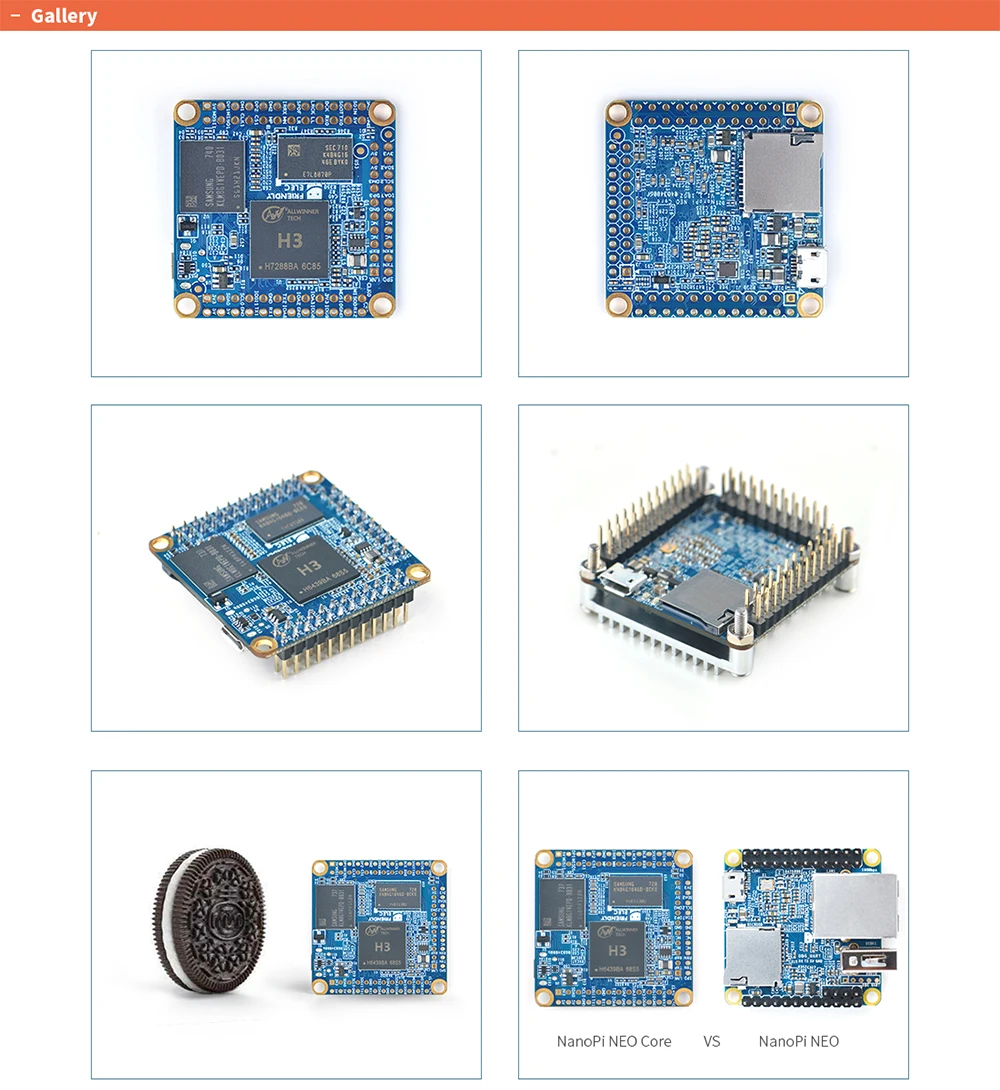 NanoPi NEO Core 512MB RAM 8GB eMMC Allwinner H3 Quad-core 4x Cortex-A7 Runs Ubuntu/U-boot/Linux ...