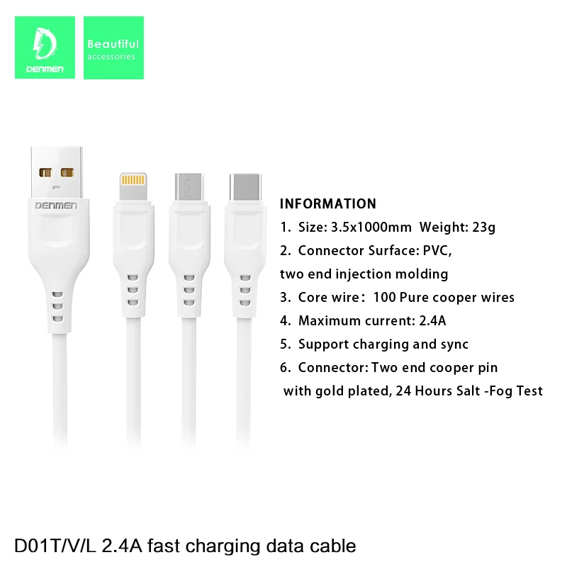 DENMEN Data Cable - Fast Charging USB Cable Manufacturers