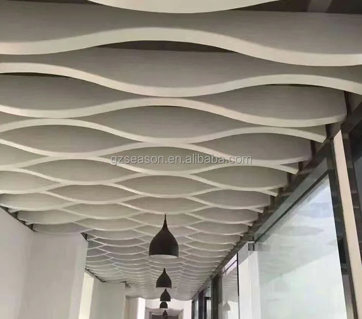 Metal Ceiling Design Acoustical Ceiling Baffles Wave-like Ceilings ...