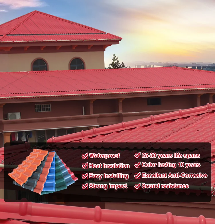 PVC Spanish Corrugated Roof Tiles - Durable, Waterproof Plastic Roofing ...