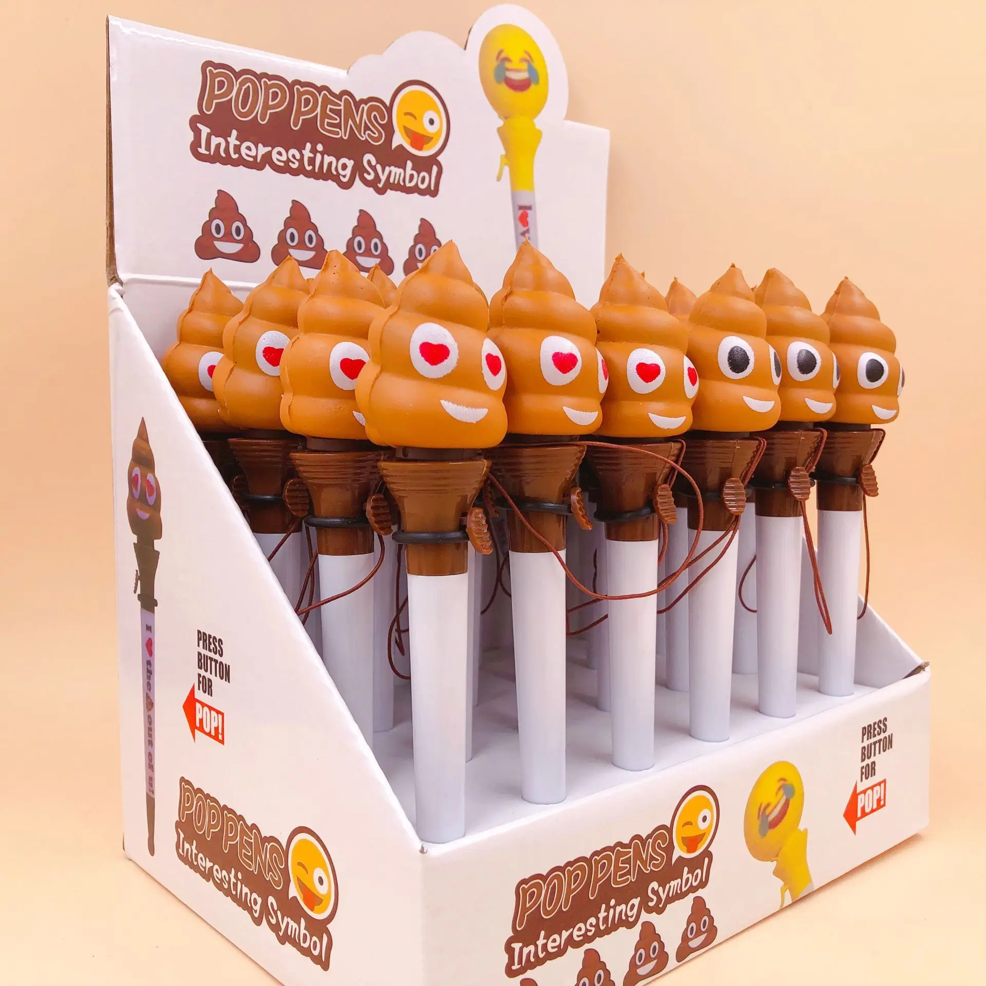 Funny Expression Poop Bouncing Ballpoint Pen Decompression Funnny And ...