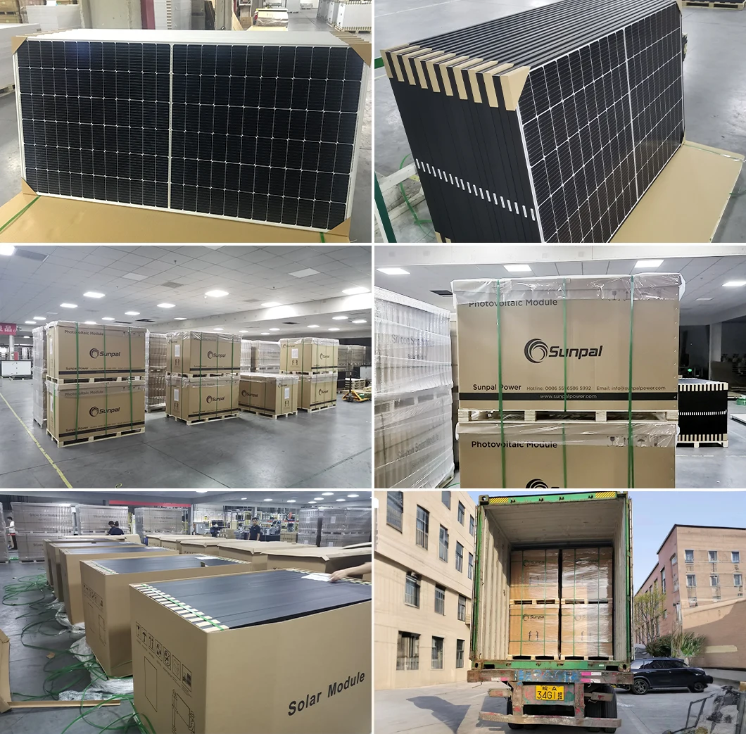Sunpal Solar Panels All Black Paneles Solares 550w 600watt Topcon Eu ...