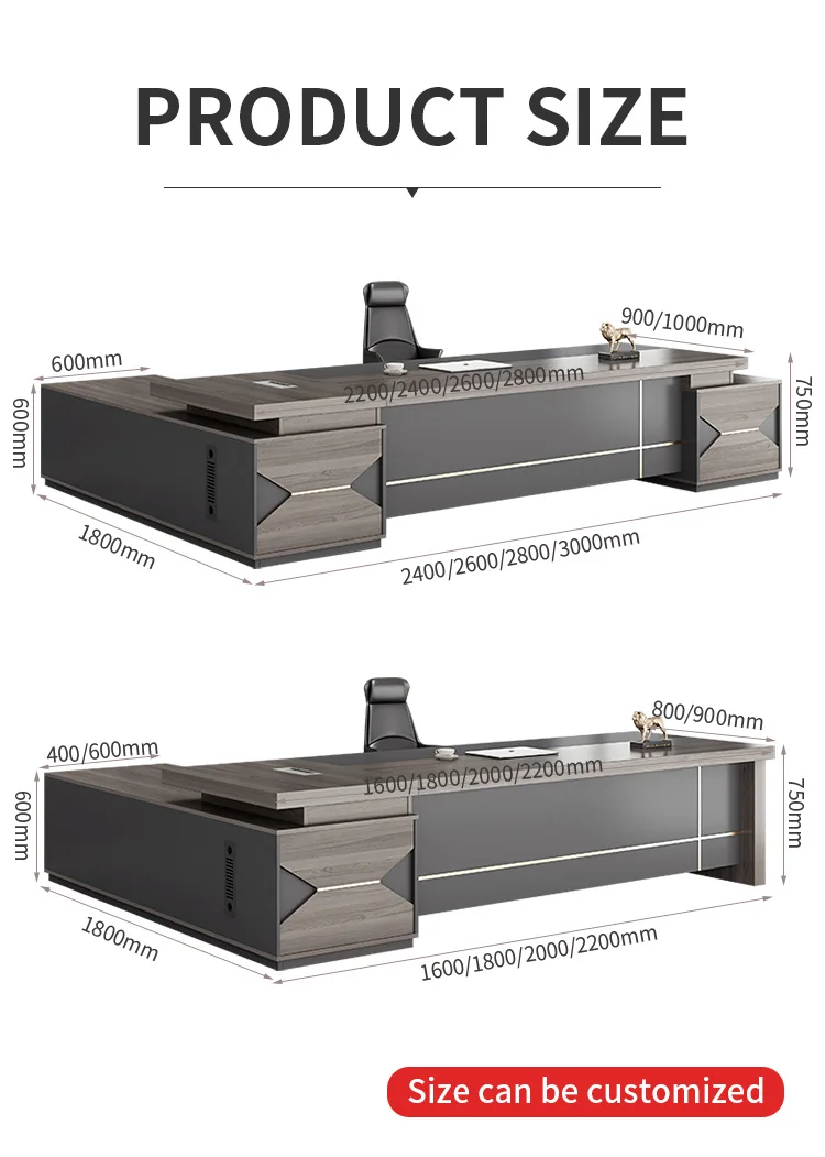Modern Design High End Ceo Office Furniture Table Customize Luxury Boss ...